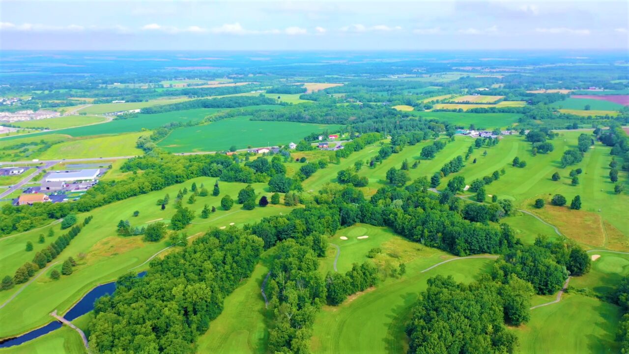 Aerial Golf Course Views - Livingston Country Club - Geneseo, NY
