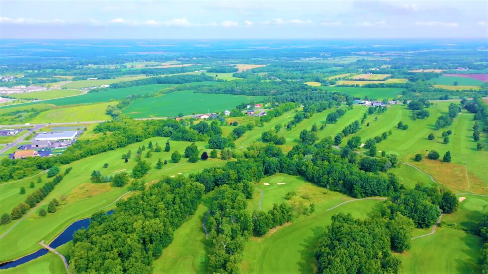 Aerial Golf Course Views - Livingston Country Club - Geneseo, NY